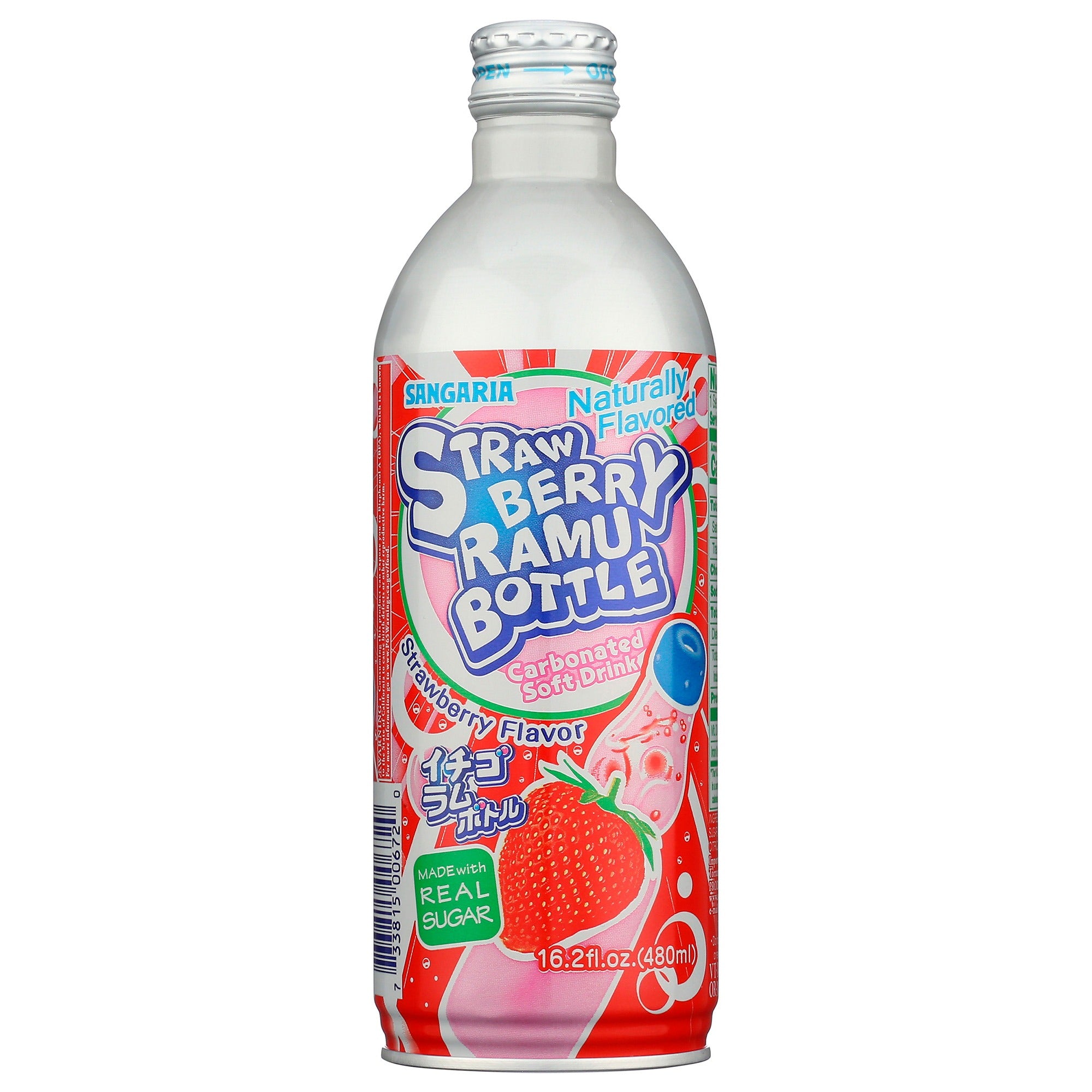 Ramune - Strawberry Flavor Bottle Can 16.2 fl. oz. – Scroll and Circuit ...
