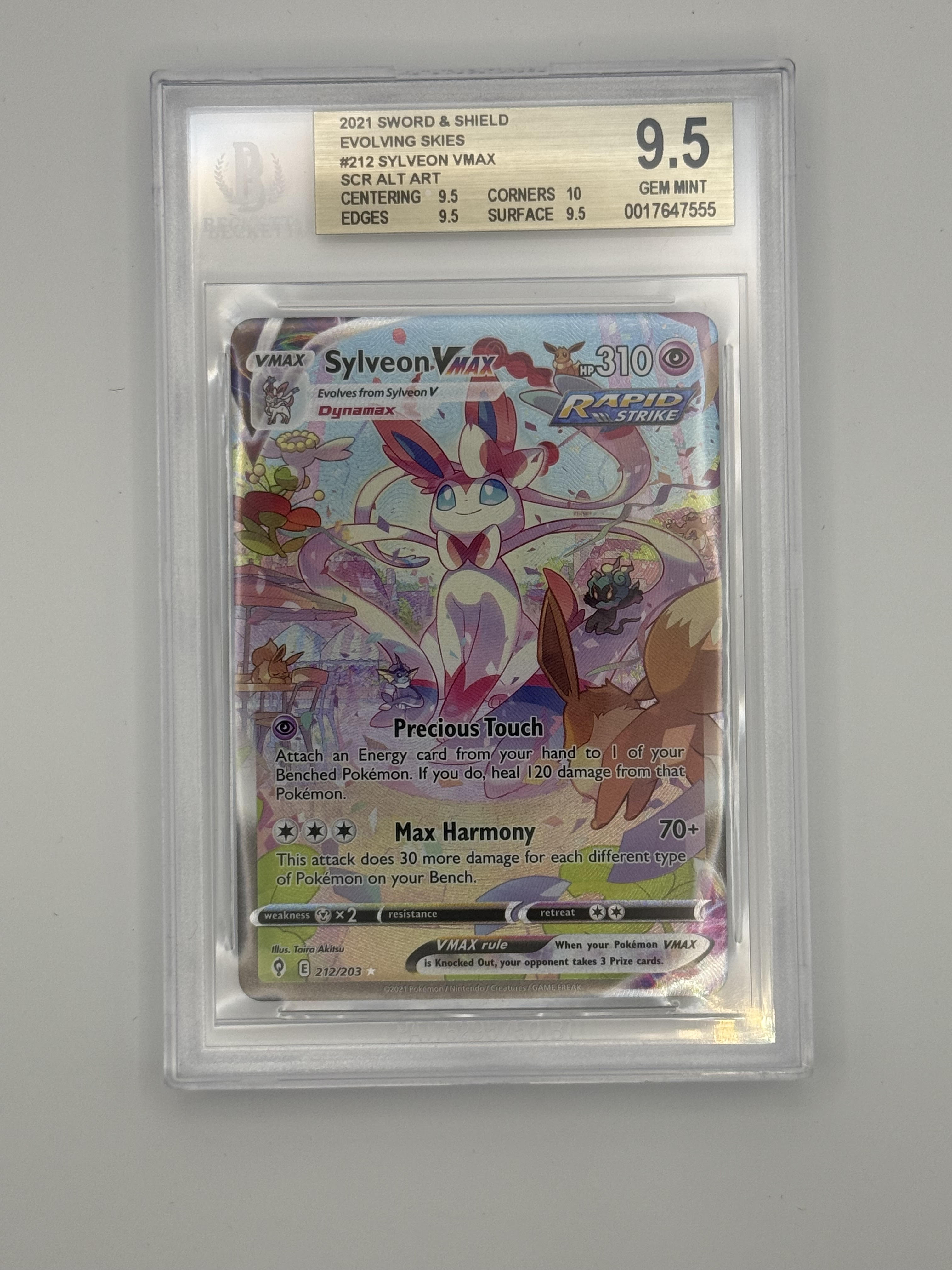 Sylveon VMAX #212 - Evolving Skies - BGS 9.5